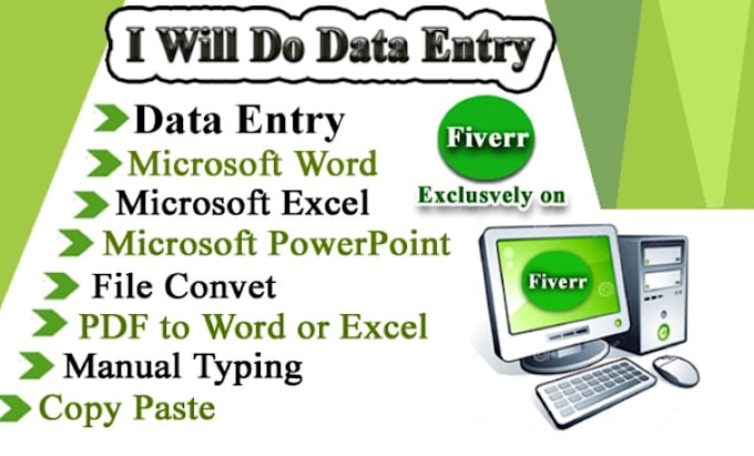 Do data entries for you by Sandulgamma | Fiverr