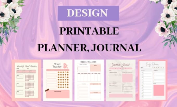 Design custom editable planner and journal on canva by Misba20 | Fiverr