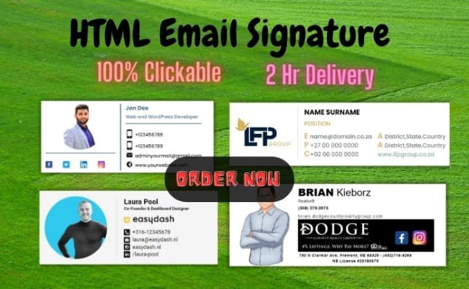 Design html email signature, clickable email signature by Mahmudtpi97 ...