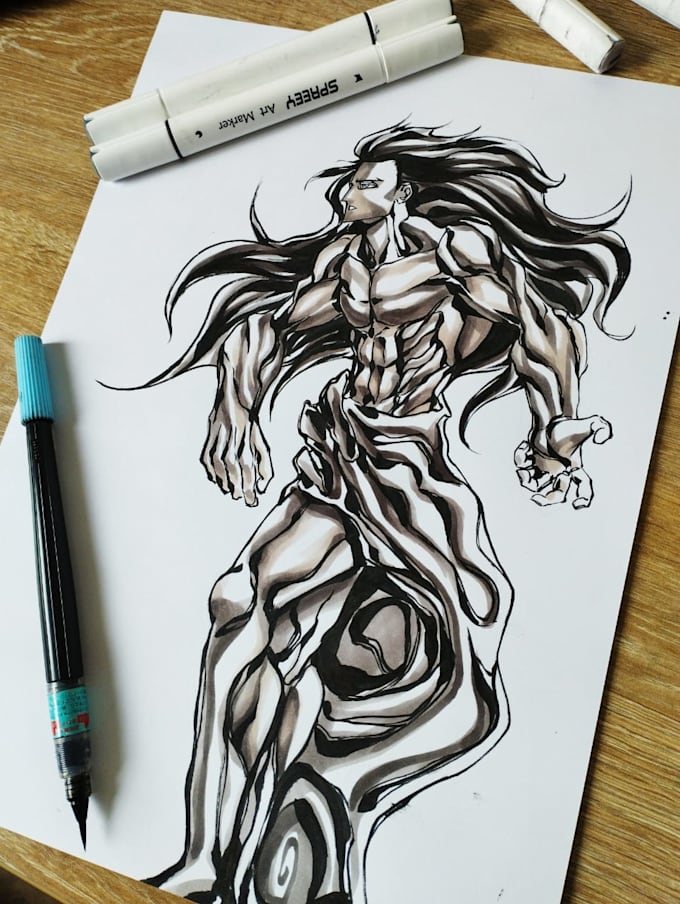 Illustrate any character or creature in traditional style by ...