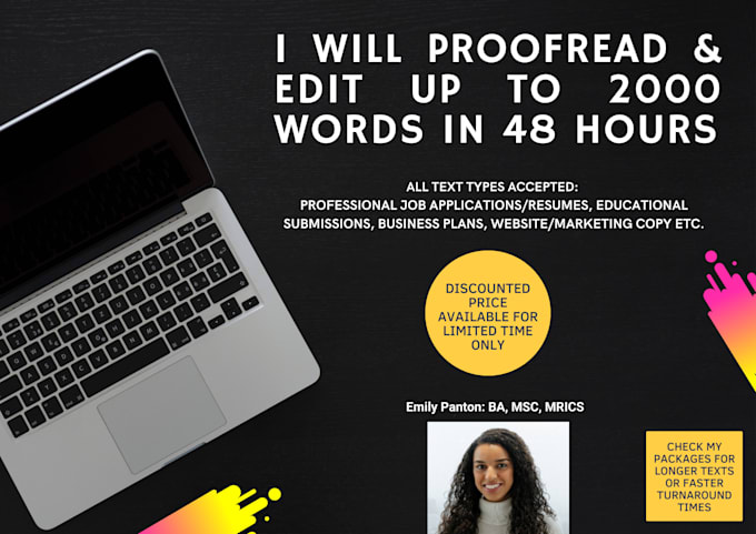 Proofread and edit up to 2000 words in 48 hours by Copywriteemily | Fiverr