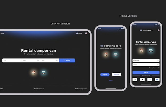 Cool ui ux design of the mobile application by Nicholaskuntsev | Fiverr
