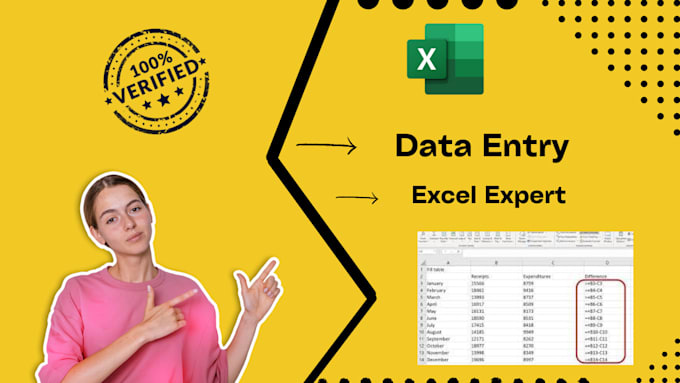 Draft accurate excel data entry and excel spreadsheet work by Raddishbench | Fiverr