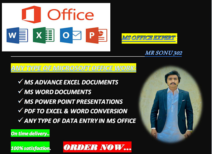 Do all of microsoft office word, advance excel, ppt work by Mrsonu302 | Fiverr
