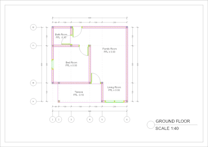 Redraw your floor plan from rough picture into autocad 2d by ...