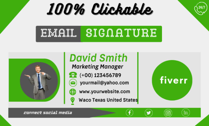 Create a professional clickable html email signature by Bdmithun | Fiverr Create a professional clickable html email signature by Bdmithun | Fiverr
