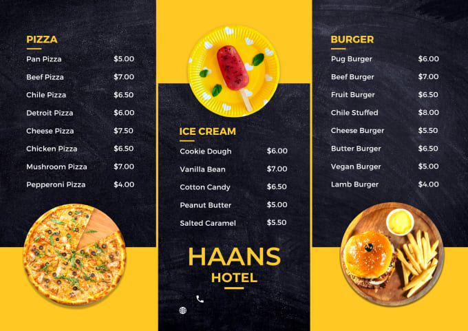 Design food menu, restaurant menu or price list by Haanamamba | Fiverr
