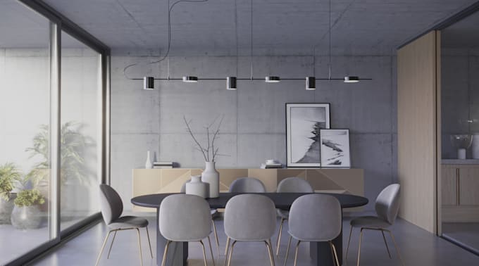 Create interior architecture rendering with 3d model by Arq_duce | Fiverr