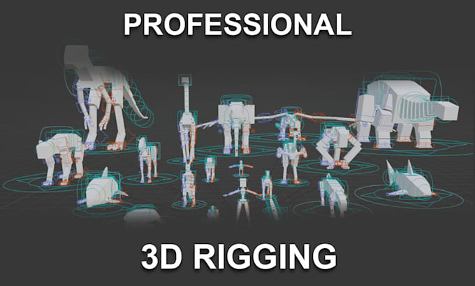 Do professional 3d rigging characters or animal by Ahmadtaraxa | Fiverr
