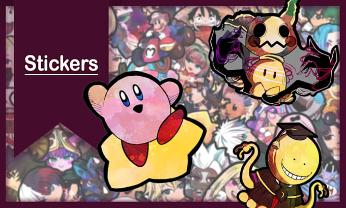 Design amazing and beautiful stickers of anime or video game by Jonath ...