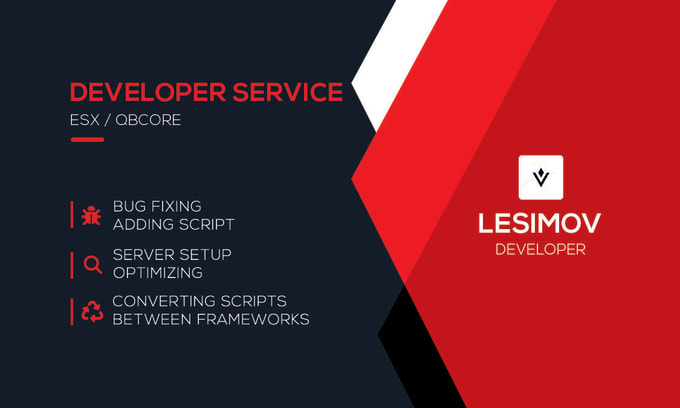 Fix your bugs and develop your fivem server esx qbcore by Lesimodev ... Fix your bugs and develop your fivem server esx qbcore by Lesimodev ...