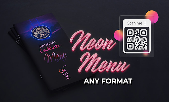 Make retro digital menu for bar or cafe with qr code by Ik_chainweb ...