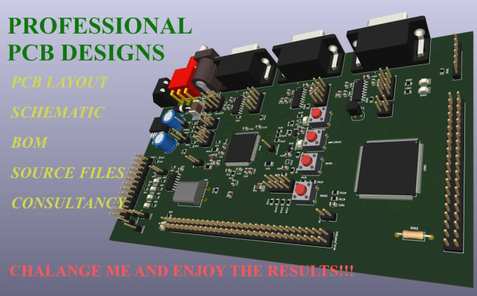 Design pcb boards in eagle cad or kicad by Miltech_eng | Fiverr