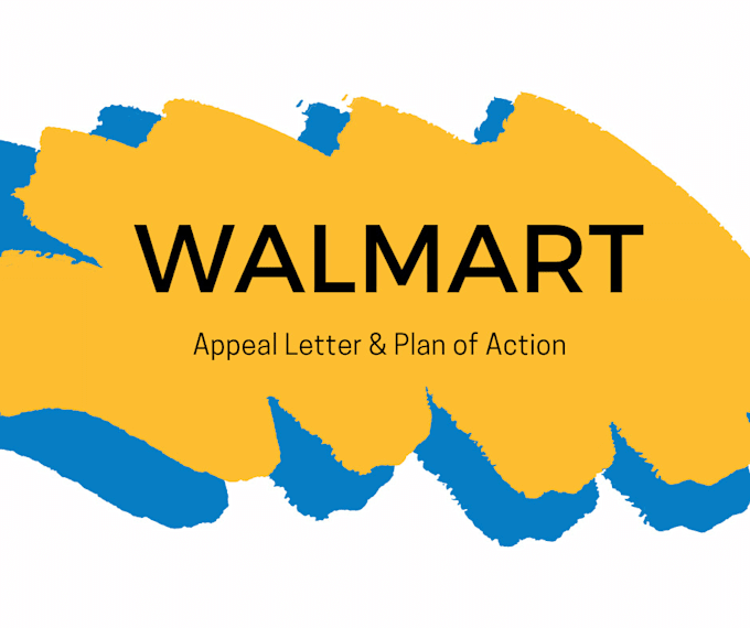 Write a walmart suspension appeal letter with plan of action by ...