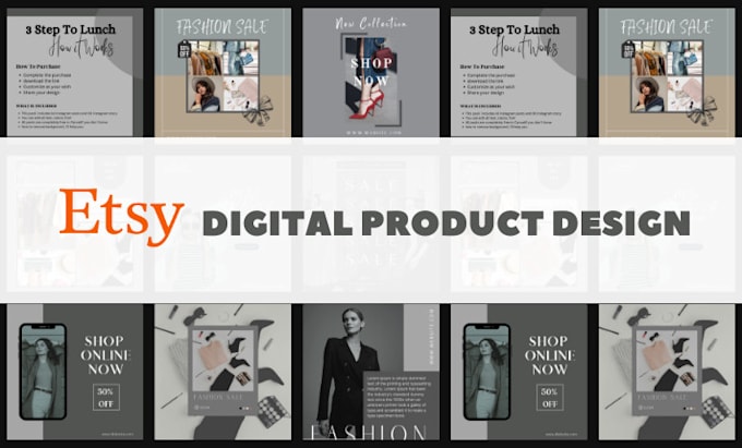 Design digital products for your etsy shop using canva by Shamshun12 ...