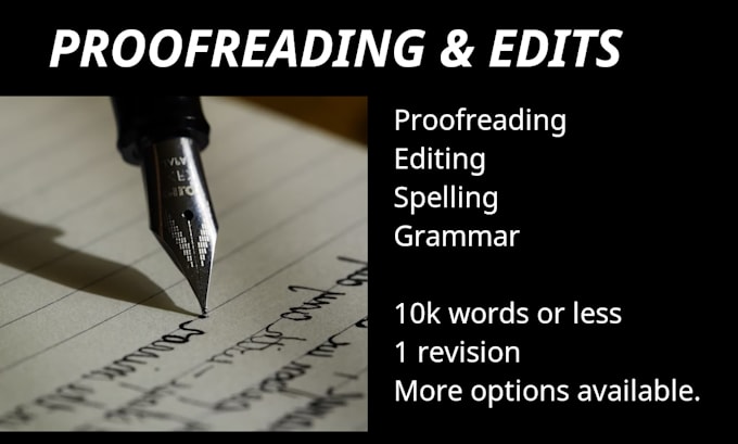 Proofread 10k and less words within 24 hours by Hunter049 | Fiverr