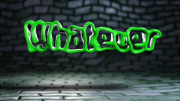 Create a 3d text logo wiggle liquid animation by Miguel_pascual | Fiverr