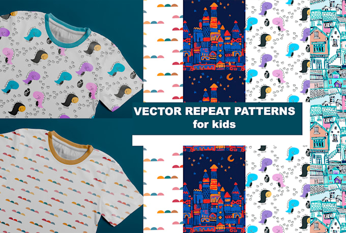 Create cute seamless textile pattern for kids, textile prints by Riit_w ...