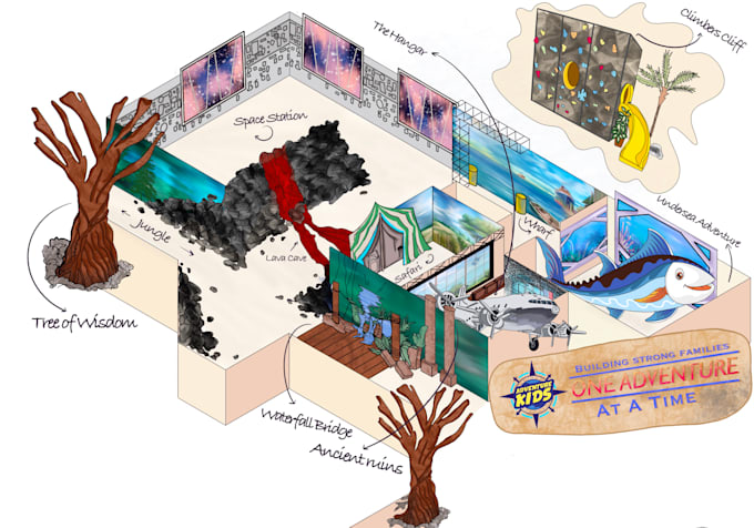 Illustrate colorful isometric map by Komalaly | Fiverr