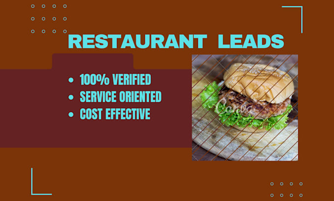 Provide restaurant contact leads by Shafiq1331 | Fiverr