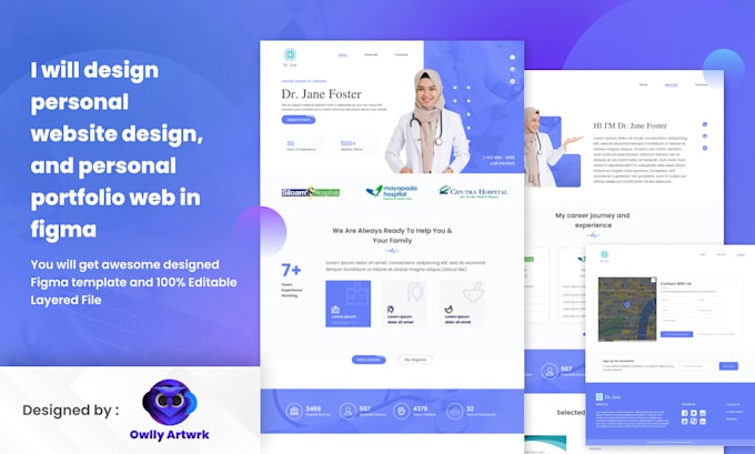 Design personal website design, and personal portfolio web in figma by ...