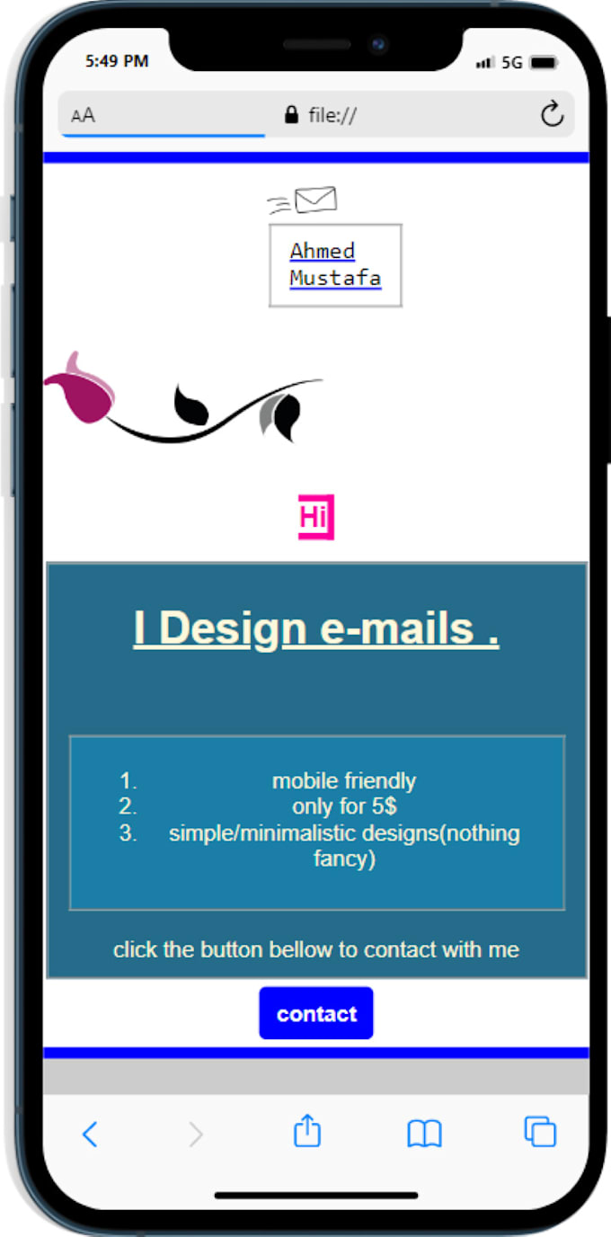 Design simple minimalistic emails for you by Ahmed7mustafa | Fiverr