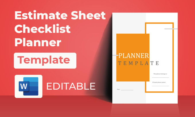 Design editable estimate sheets, checklist, planner templates by ... Design editable estimate sheets, checklist, planner templates by ...