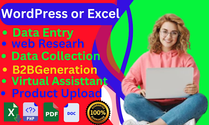 Data entry in excel or wordpress , web research, copy paste by Ukil2003 | Fiverr