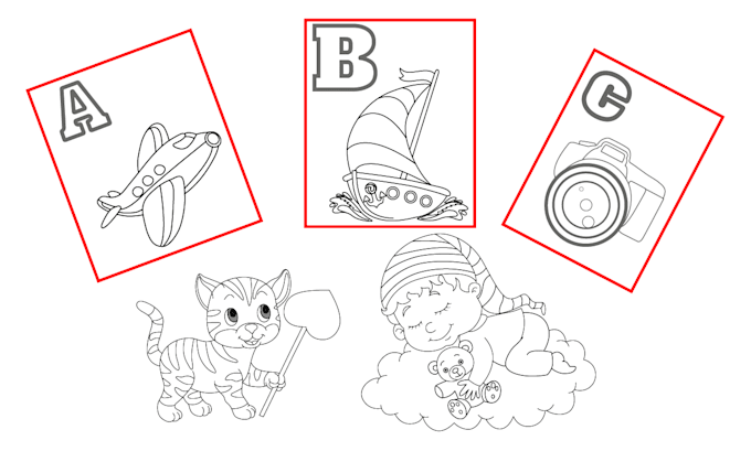 Draw line drawing for coloring book pages by Nayan22roy | Fiverr