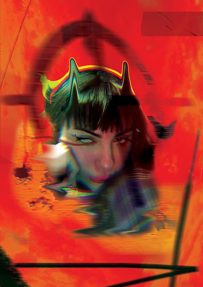 Make a digital montage in a grunge or psychedelic style by Lola_dgte ...