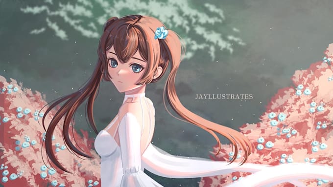Draw pretty anime characters or illustrations for you by Jayllustrates ...