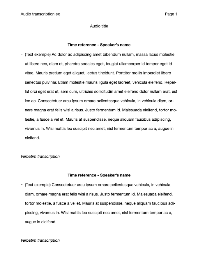 Transcript french audio easily by Chloe_curl | Fiverr