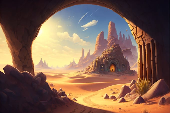 Create an illustrated background, loading screen for games by ...