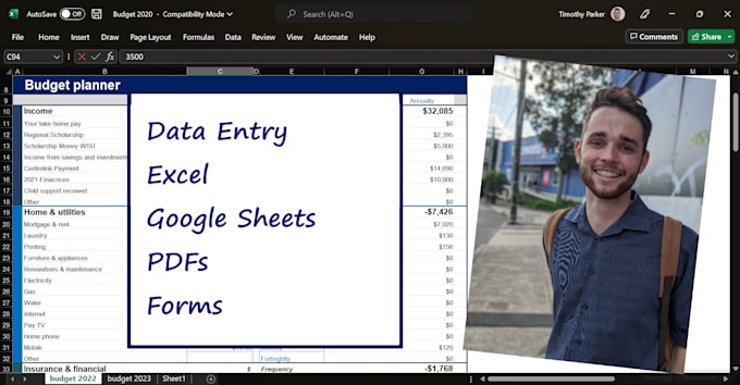 Perform perfectly accurate data entry by Timothy_parker | Fiverr