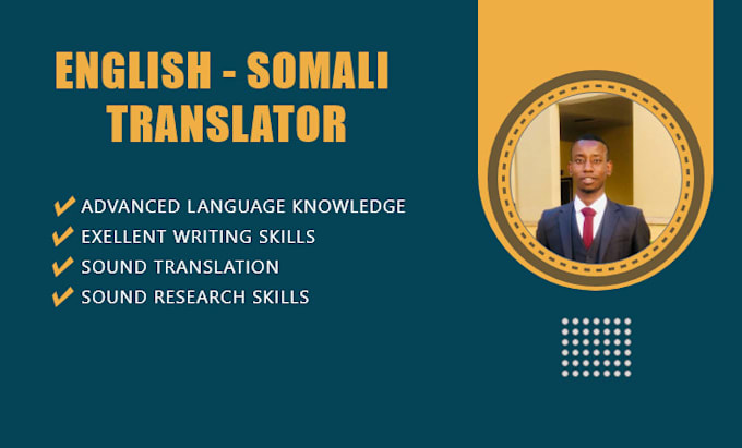 Translate english to somali language and vice versa by Abdinasirism471 ...