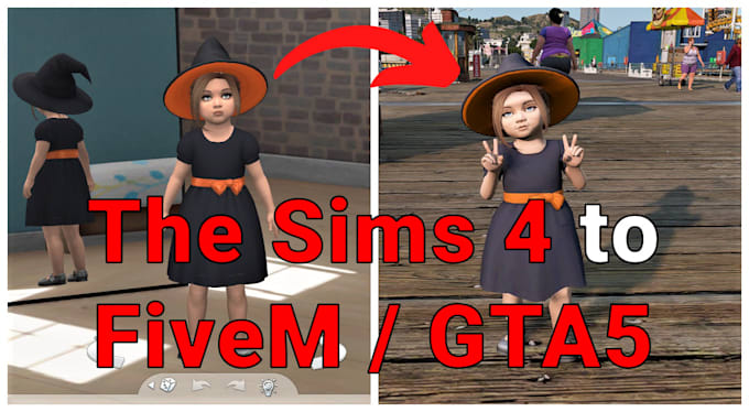 Create fivem and gta5 ped from the sims 4 by Poniio | Fiverr