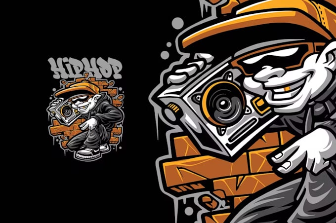 Make an amazing hip hop logo design with free vector file by Clair_osinski | Fiverr