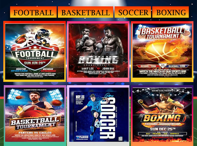Design an eyecatching sports, football, basketball, flyer by ...