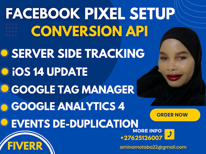 Setup facebook pixel and conversion api by Nthaby1aminah | Fiverr