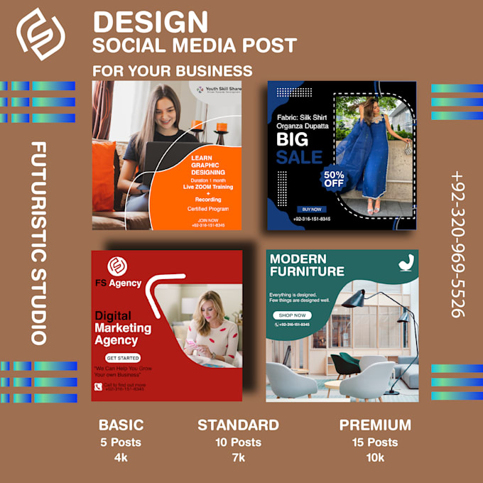 Design 10 creative social media posts for you in 24 hours by ...