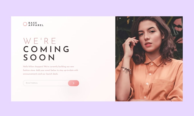 Design responsive coming soon page and html forms by Purnimakumar_ | Fiverr