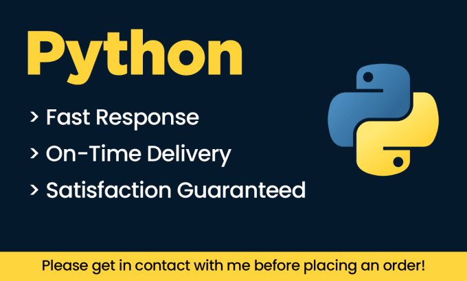 Code Or Fix Any Python Script By Geekprog Fiverr