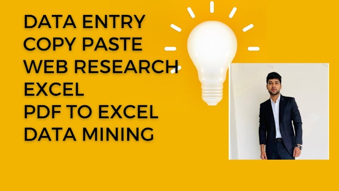 Do data entry, excel, scraping, typing, copy paste work by Harshyadav211 | Fiverr