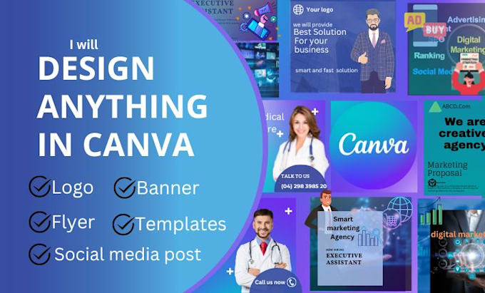Create any design using canva by Marketer_amal | Fiverr