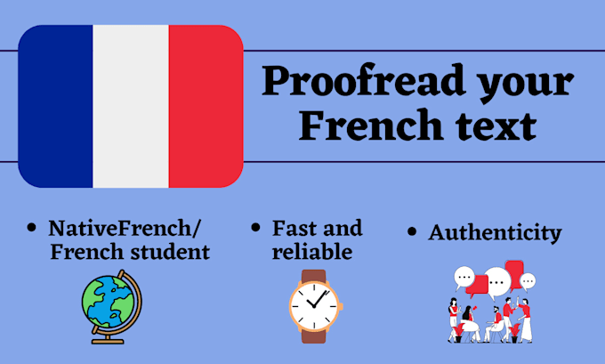 Proofread and correct your french text, keeping authenticity by ...