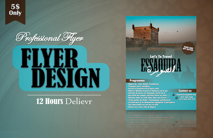 Design professional flyer in 12 hours by Yassinelakhale | Fiverr