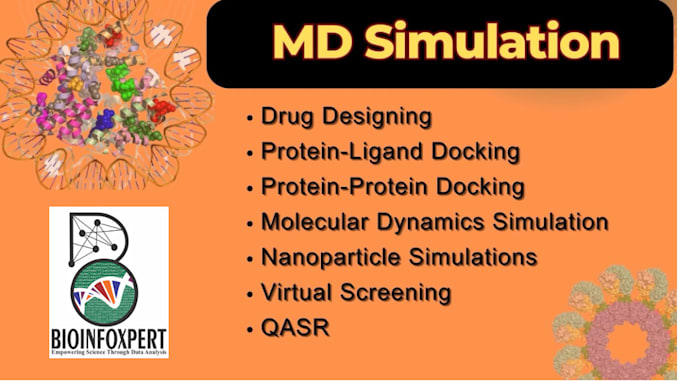 Do molecular docking , drug designing, md simulations and virtual screening by Datasciencebioi ...