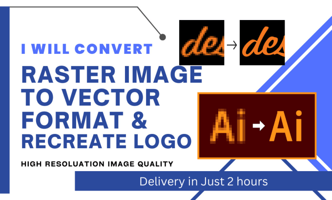 Trace any raster to vector and recreate the logo into vector in 2 hours ...