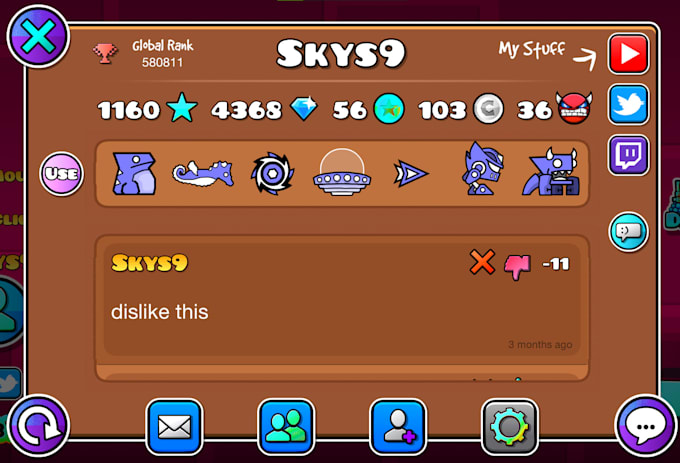 Verify your geometry dash level and showcase video by Skyslimitgaming ...