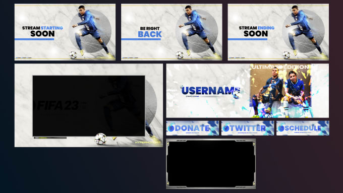 Create animated twitch overlays for fifa by Questmediaja | Fiverr